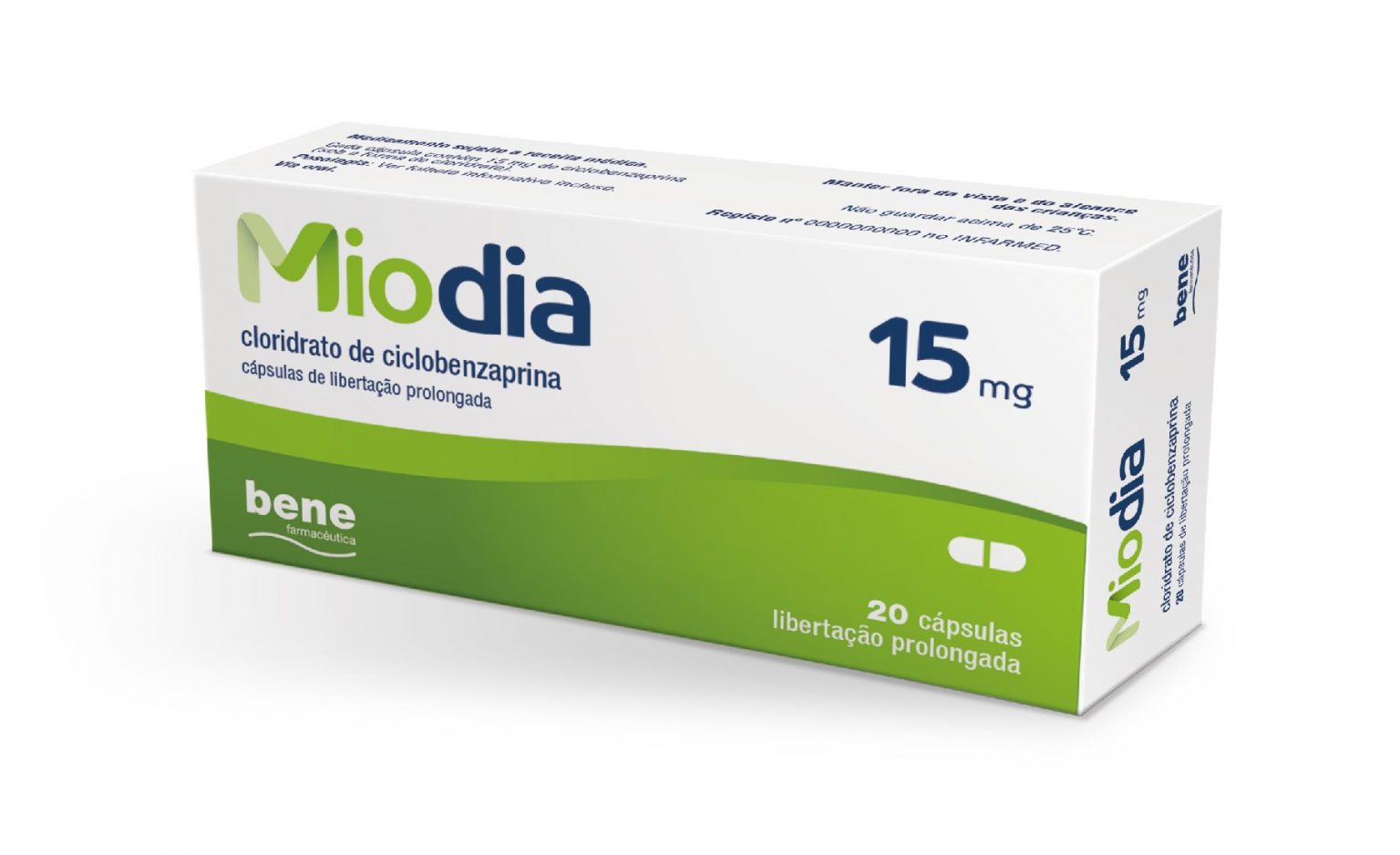 Miodia® 15mg Cápsulas de libertação prolongada - Bene Farmaceutica